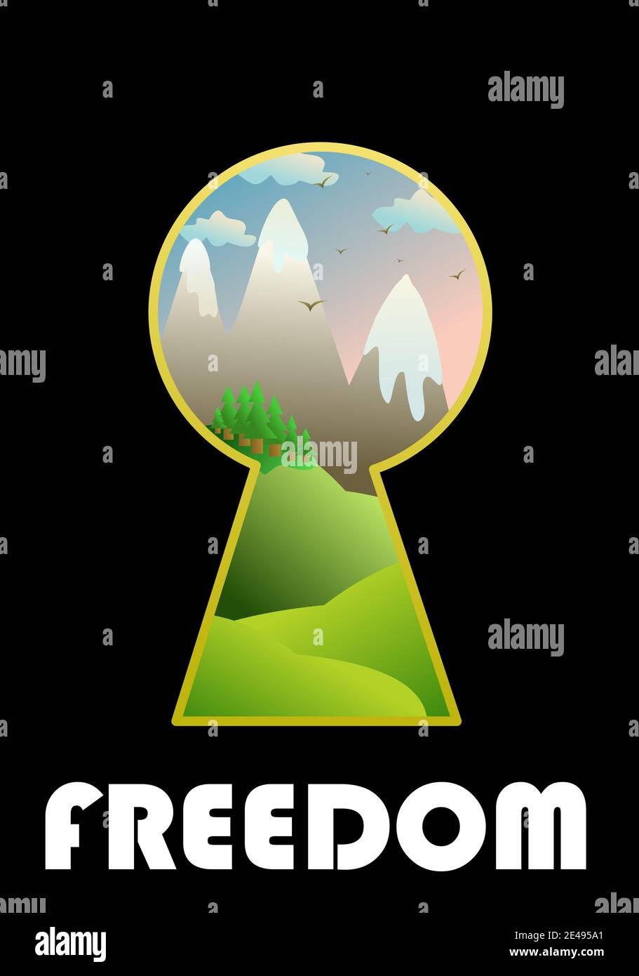 Freedom is out of the door Stock Photo - Alamy