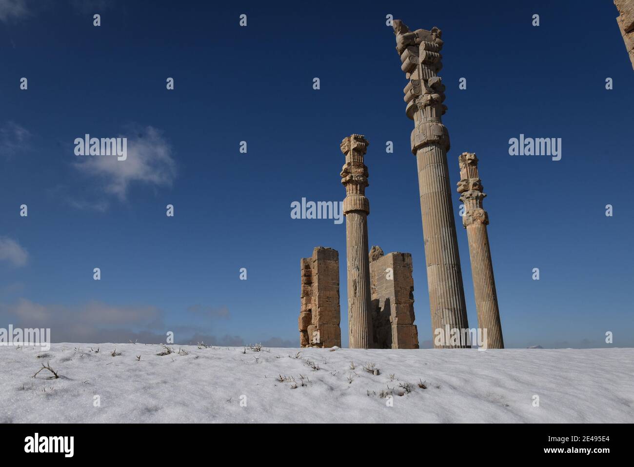 Iran, Persepolis archeological site. Ruins of Persepolis Stock Photo ...