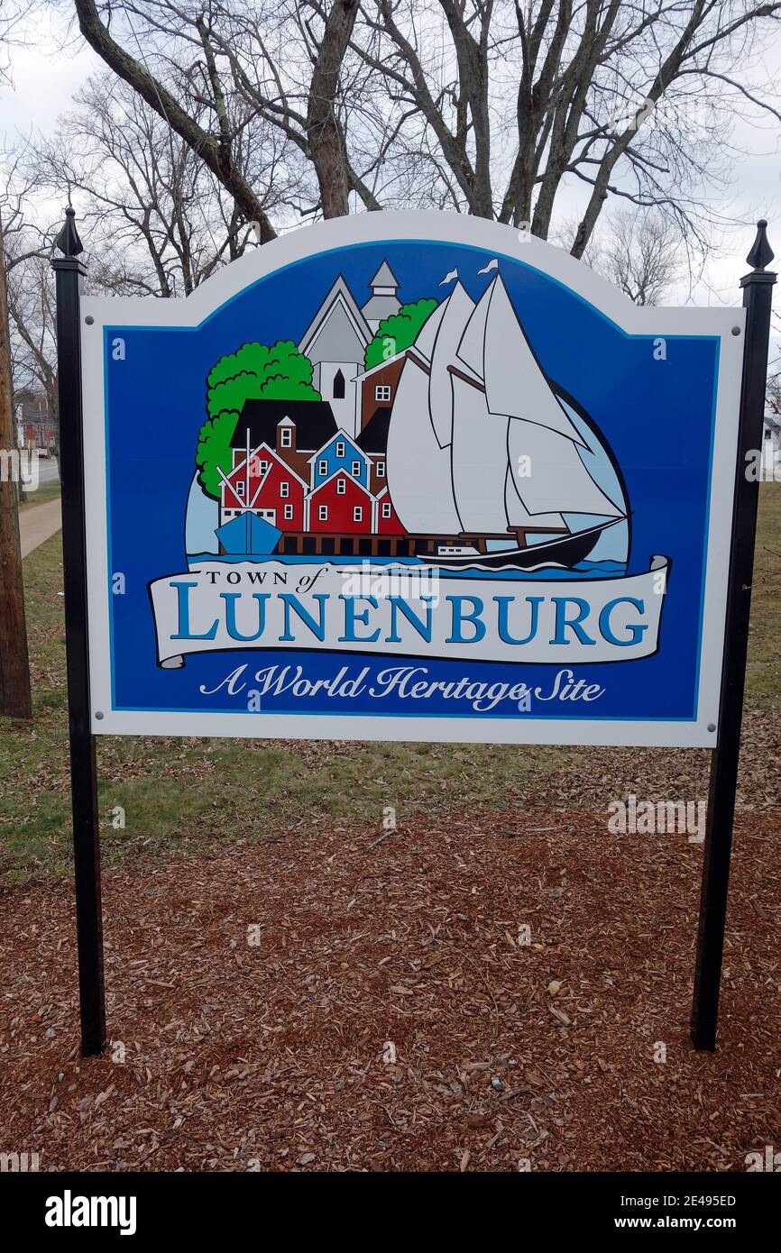 Town of Lunenburg sign, lunenburg, Nova Scotia, Canada Stock Photo - Alamy