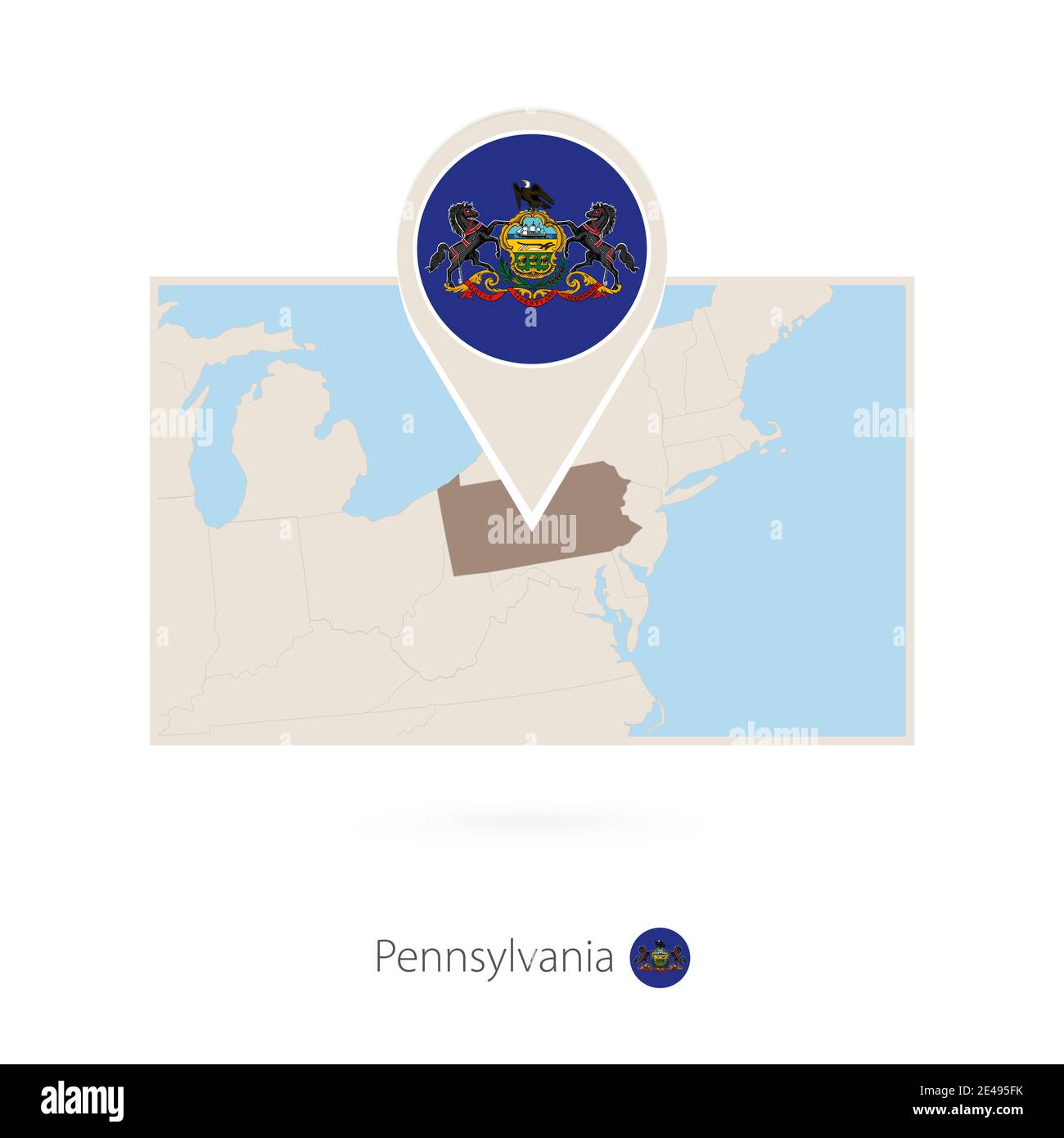 Pennsylvania Map Pin High Resolution Stock Photography and Images - Alamy