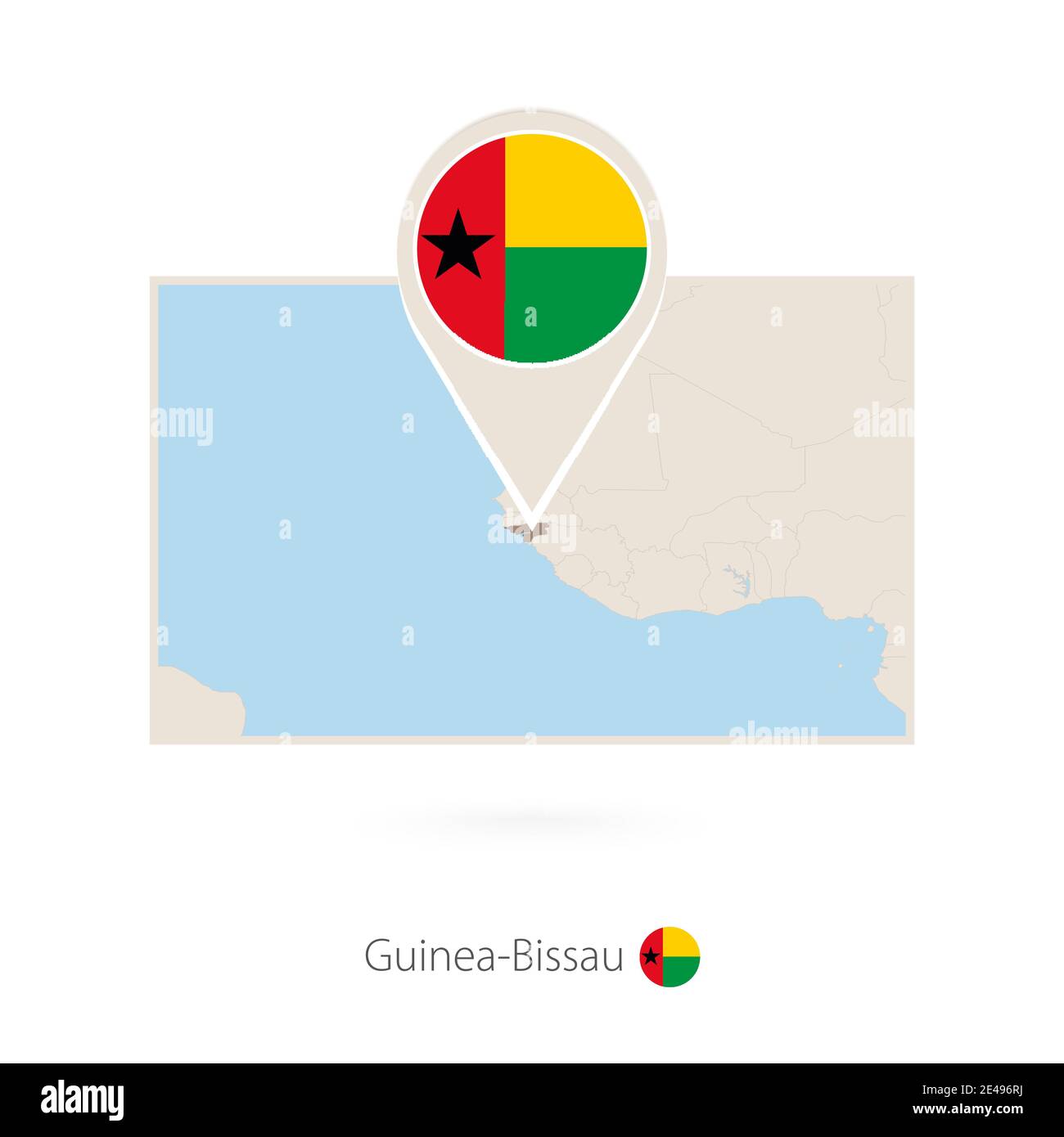 Rectangular map of Guinea-bissau with pin icon of Guinea-bissau Stock ... Rectangular map of Guinea-bissau with pin icon of Guinea-bissau Stock ...