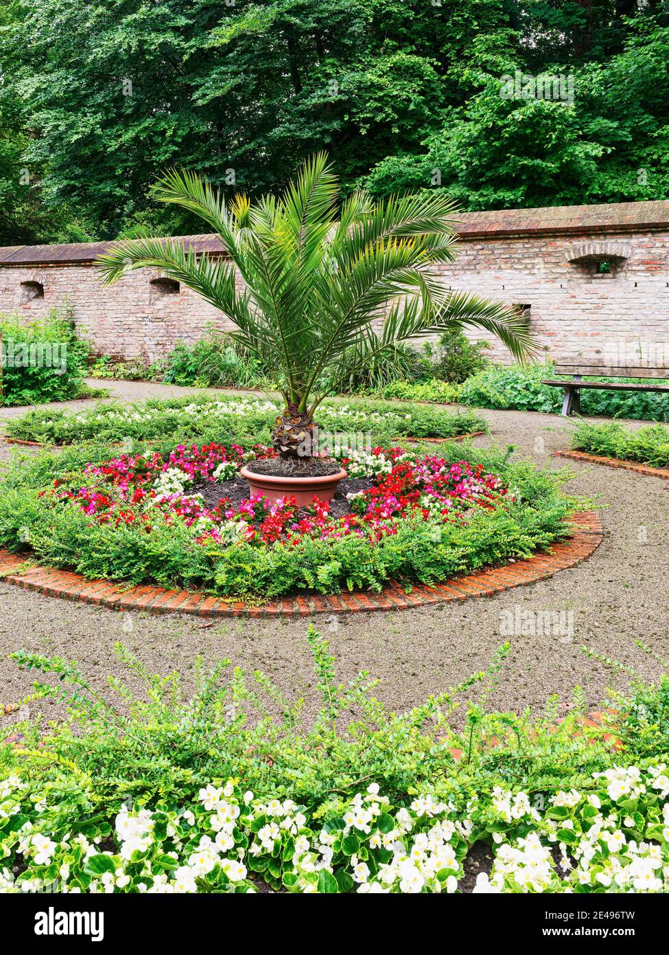 historical model, herb garden, garden, park, park, Rote Torwall, city ...