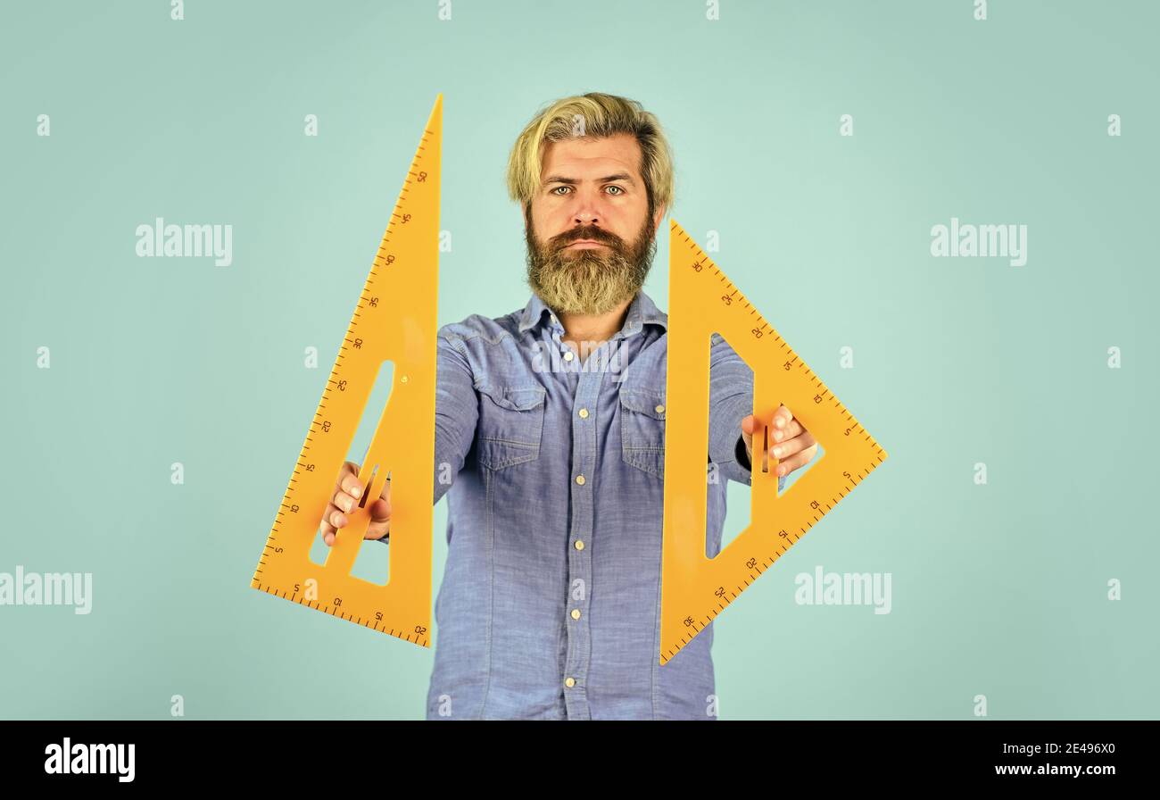 Studying with fun. Right angle. Education concept. Drawing lesson ...