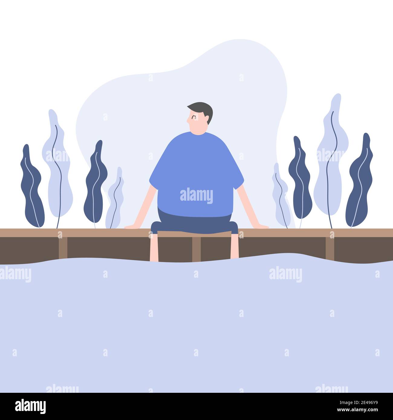 Smile man relax on Stock Vector Images - Alamy