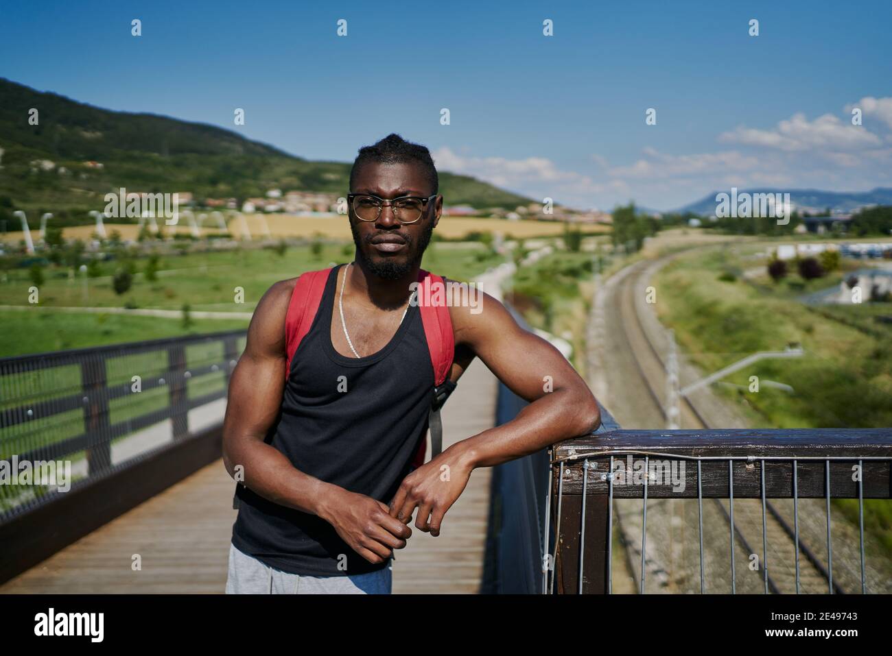 Man on bridge hi-res stock photography and images - Alamy