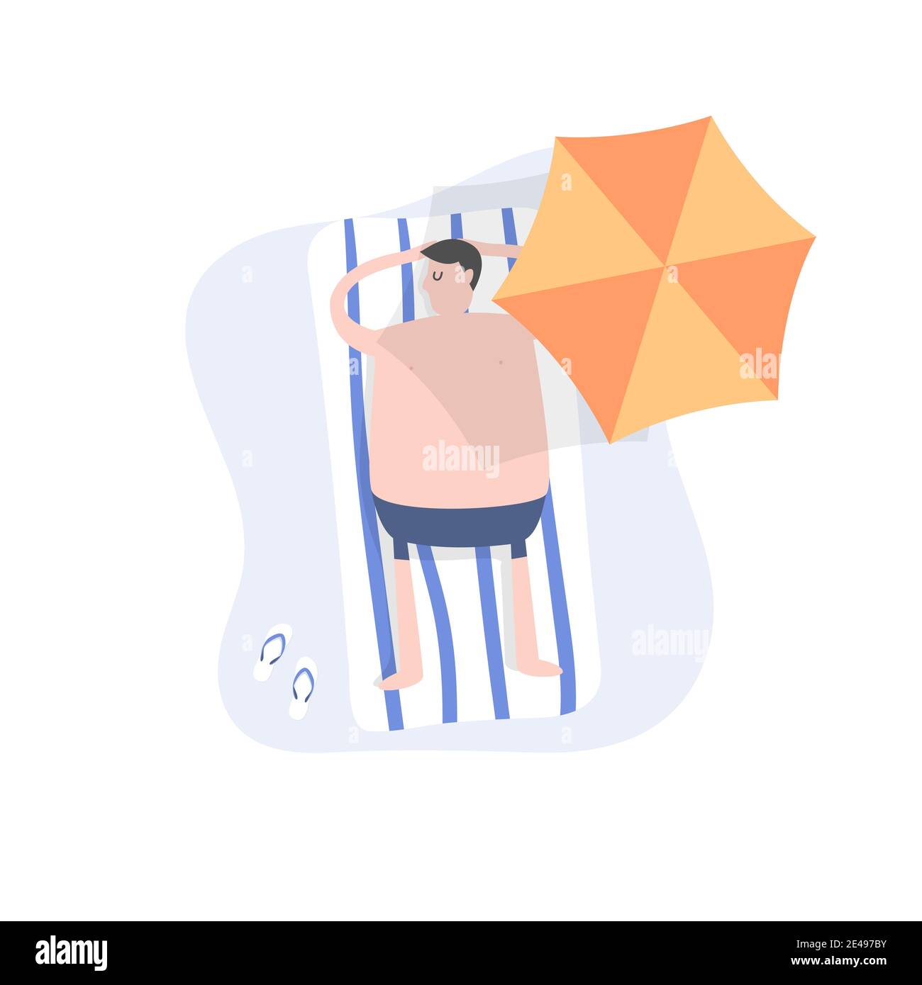 Sunbathing beach beach sunbathe Cut Out Stock Images & Pictures - Alamy