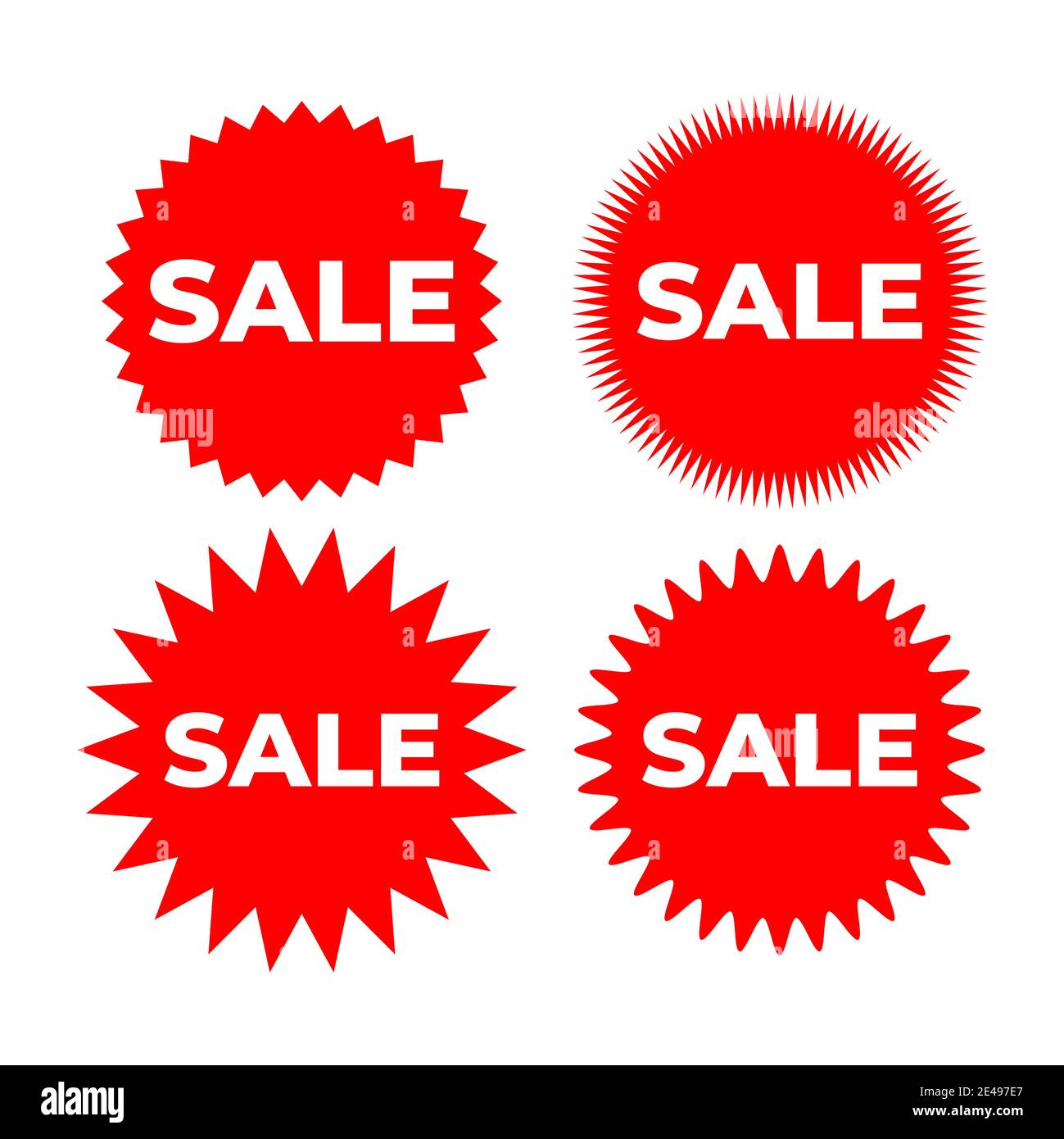 Sale red label sticker. Red starbursts set Stock Vector Image & Art - Alamy