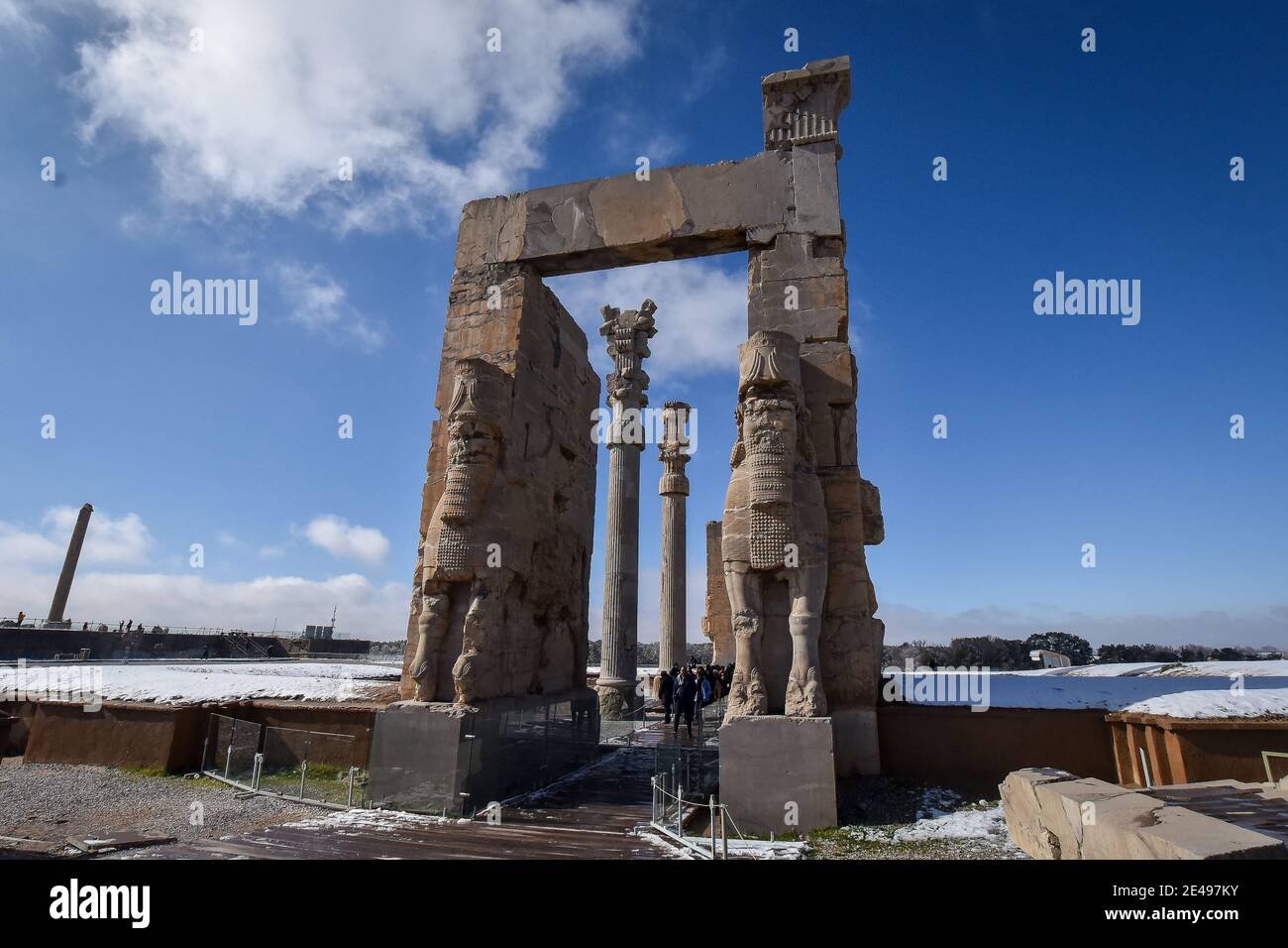 Iran, Persepolis archeological site. Ruins of Persepolis Stock Photo ...
