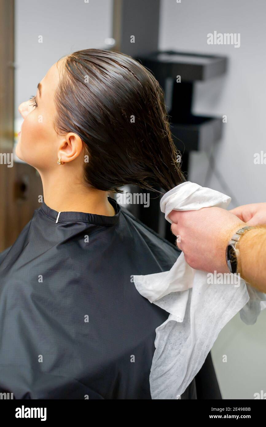 Female Wipe Face Wet High Resolution Stock Photography and Images - Alamy