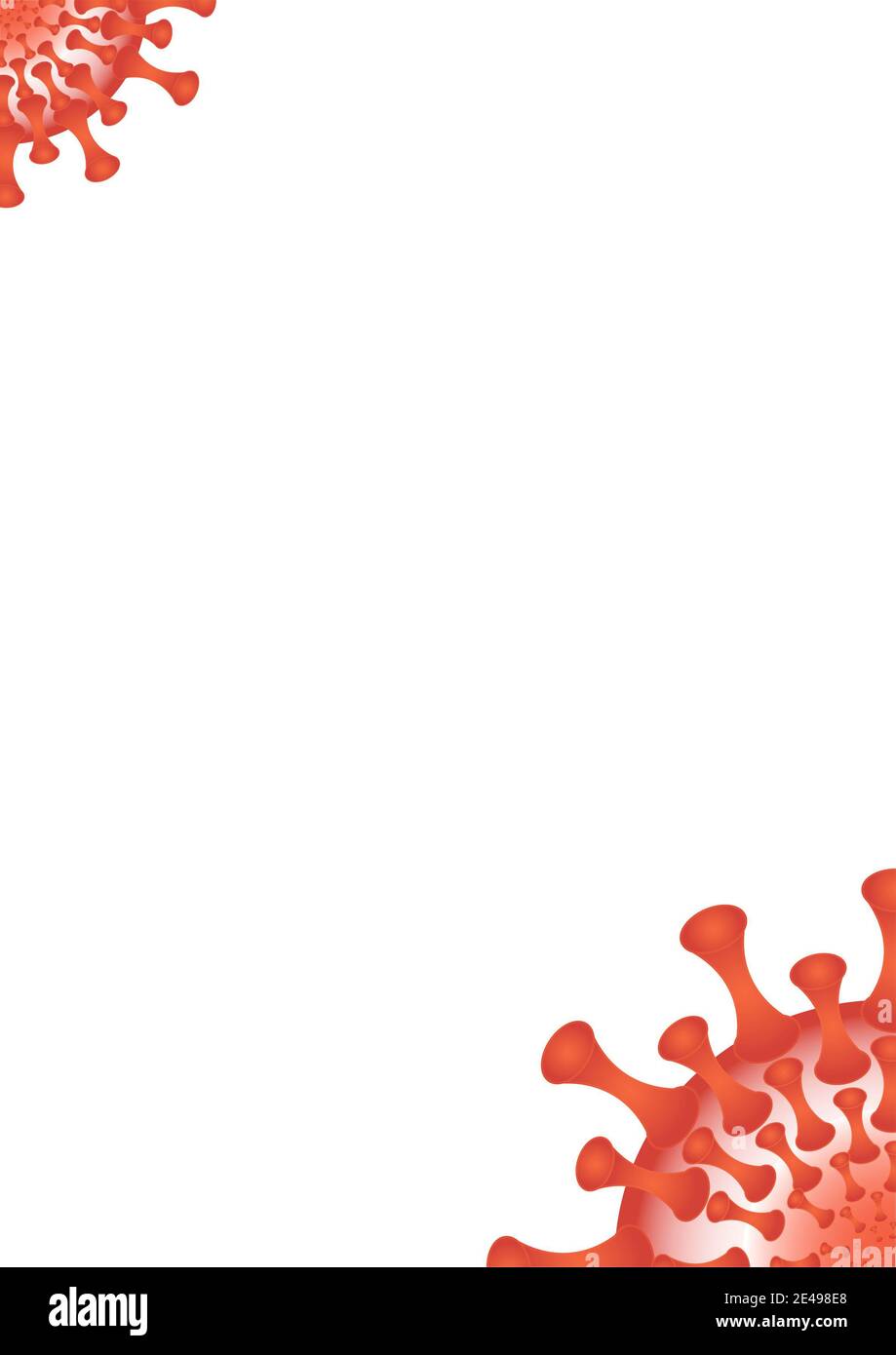 Coronavirus - isolate on a white background, format A4. Cover for a ...