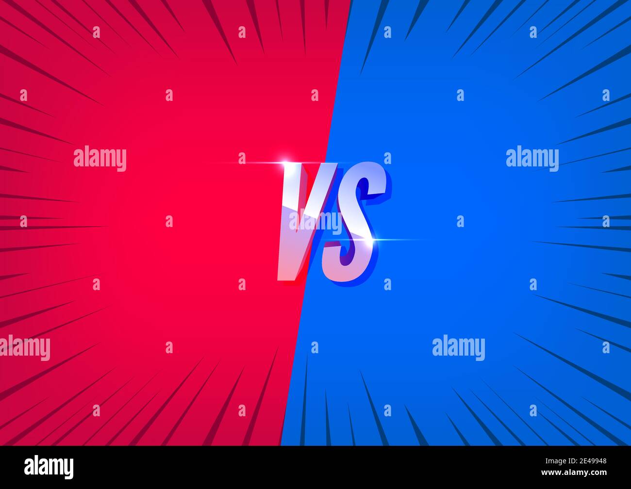 Versus red and blue screen. Fight backgrounds against each other Stock ...