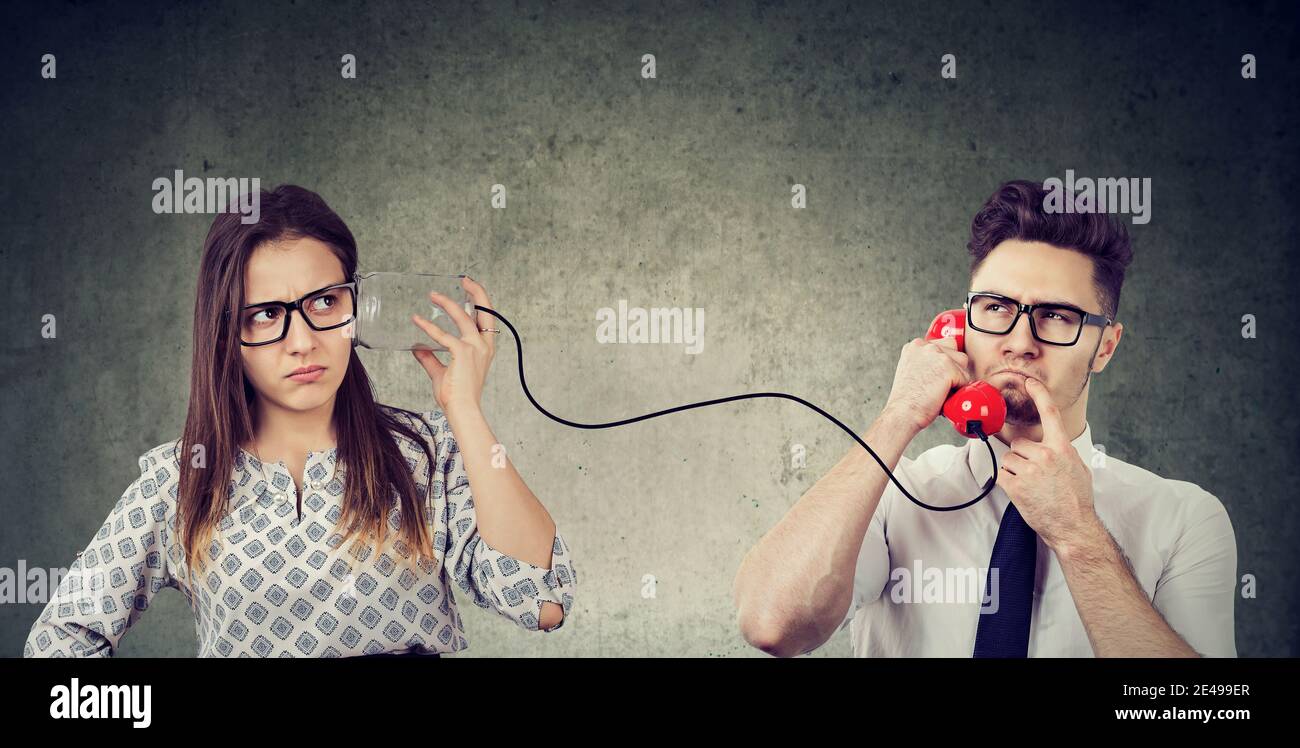 Conversation two people confusion hi-res stock photography and images ...