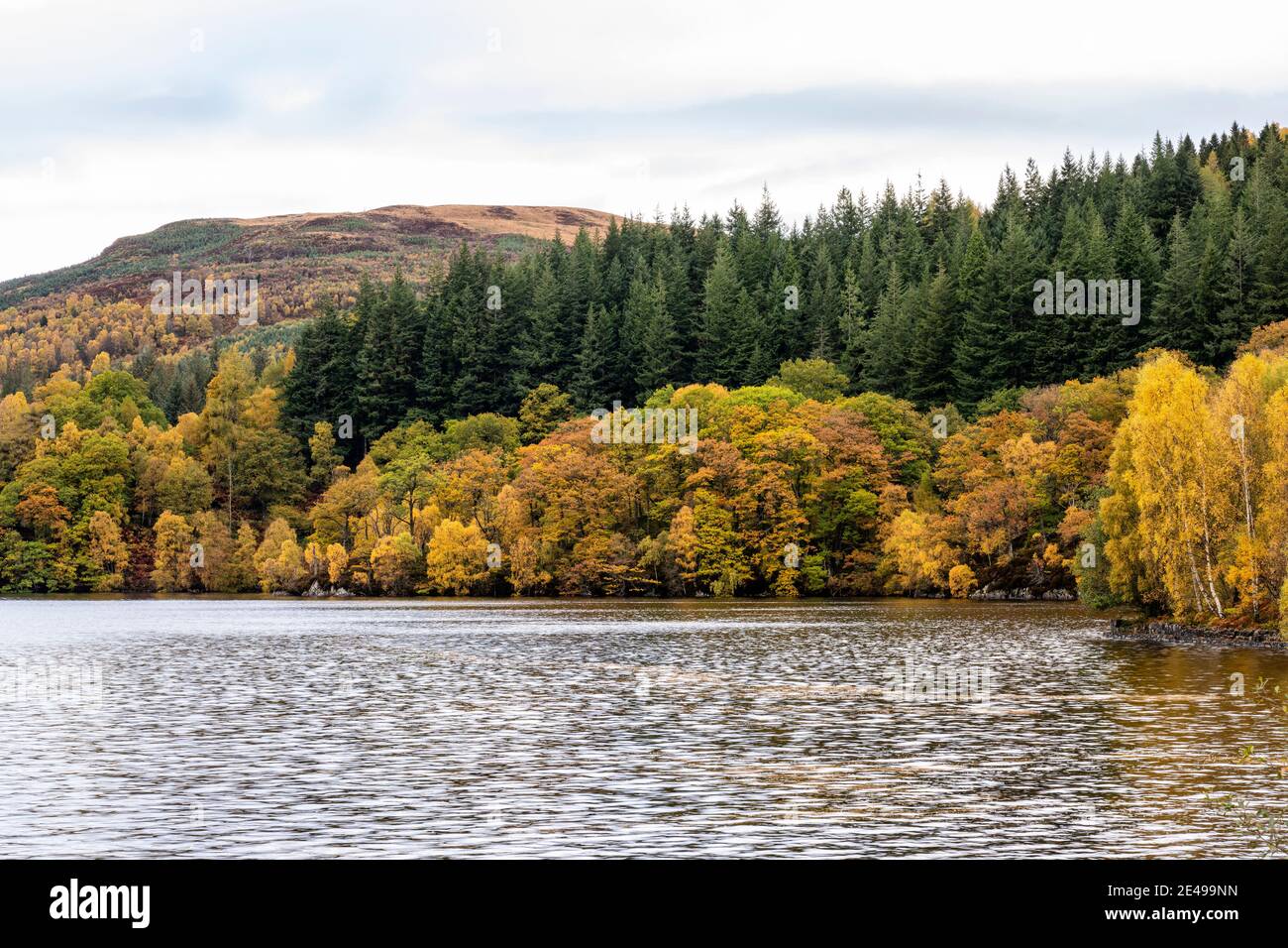 Autumn colours on Loch Katrine, Scotland, UK Stock Photo - Alamy