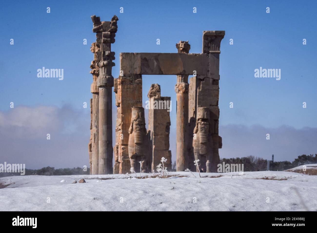 Iran, Persepolis archeological site. Ruins of Persepolis Stock Photo ...