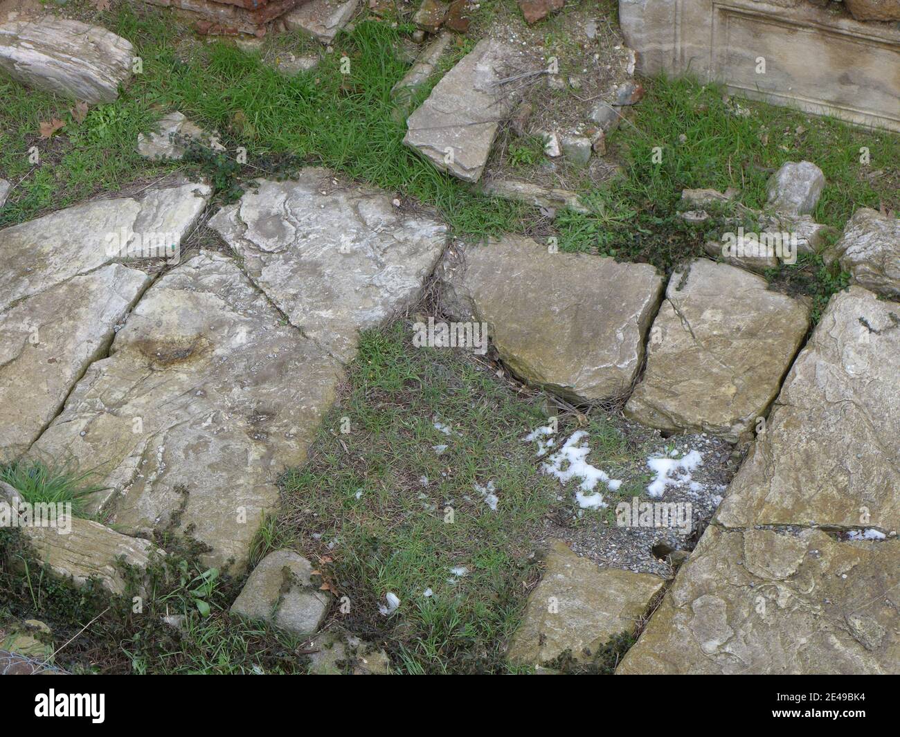 Ancient Roman Byzantine forum with arcade in Thessaloniki, Greece Stock ...