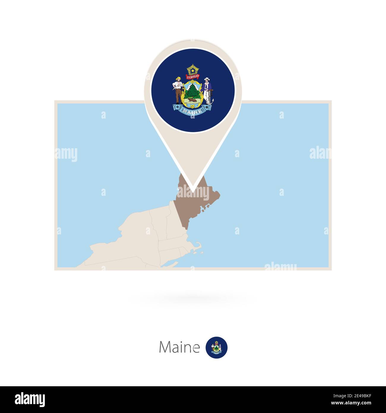 Maine county map vector vectors hi-res stock photography and images - Alamy