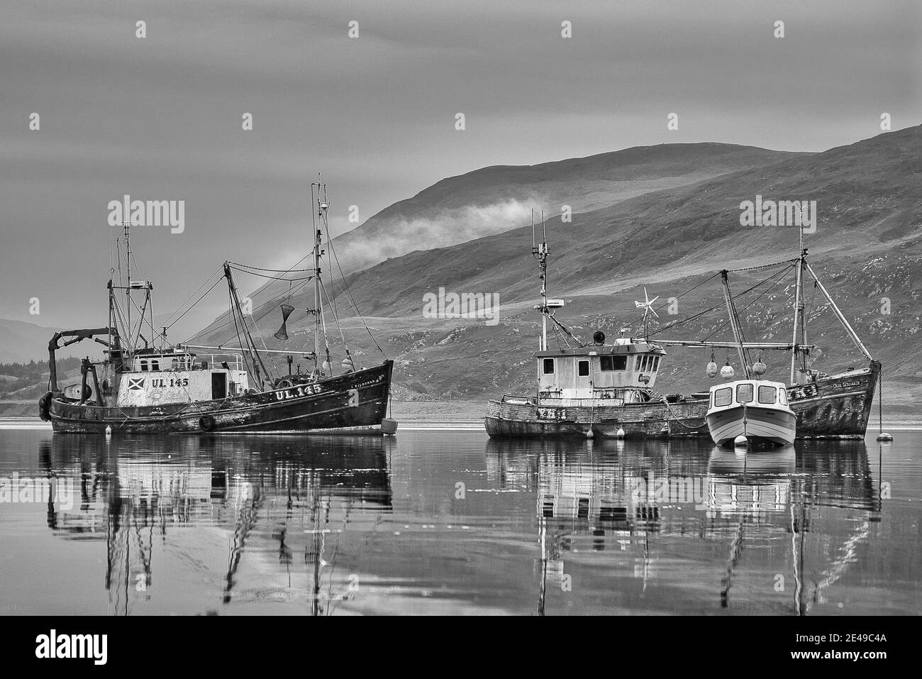 Fishing Boats, Ullapool Harbour Stock Photo - Alamy
