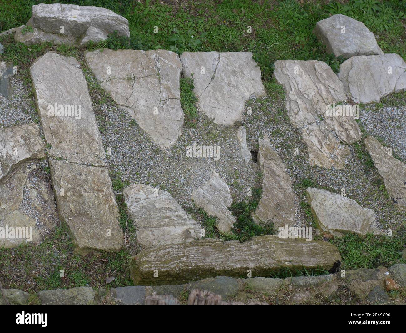 Ancient Roman Byzantine forum with arcade in Thessaloniki, Greece Stock ...