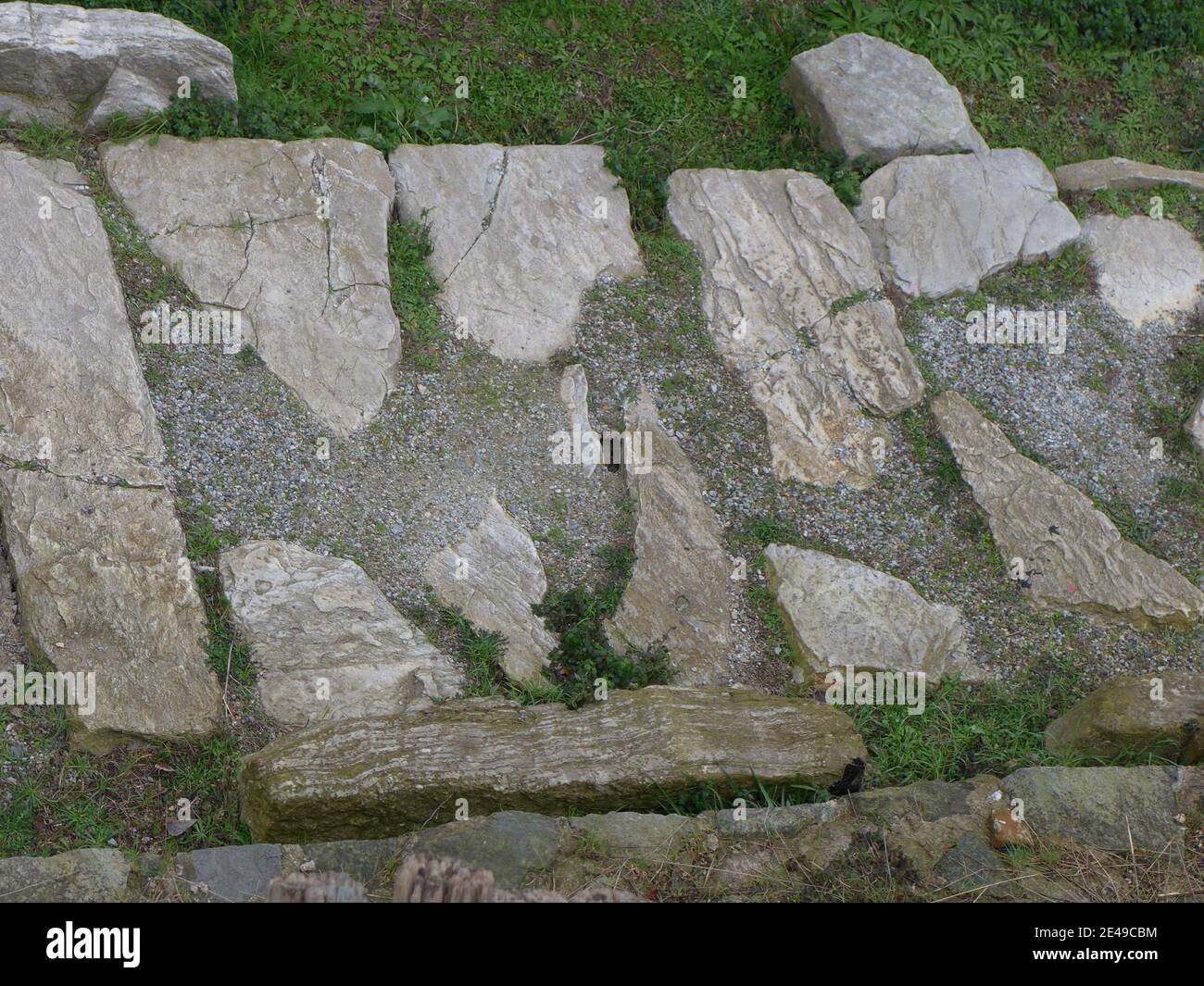 Ancient Roman Byzantine forum with arcade in Thessaloniki, Greece Stock ...
