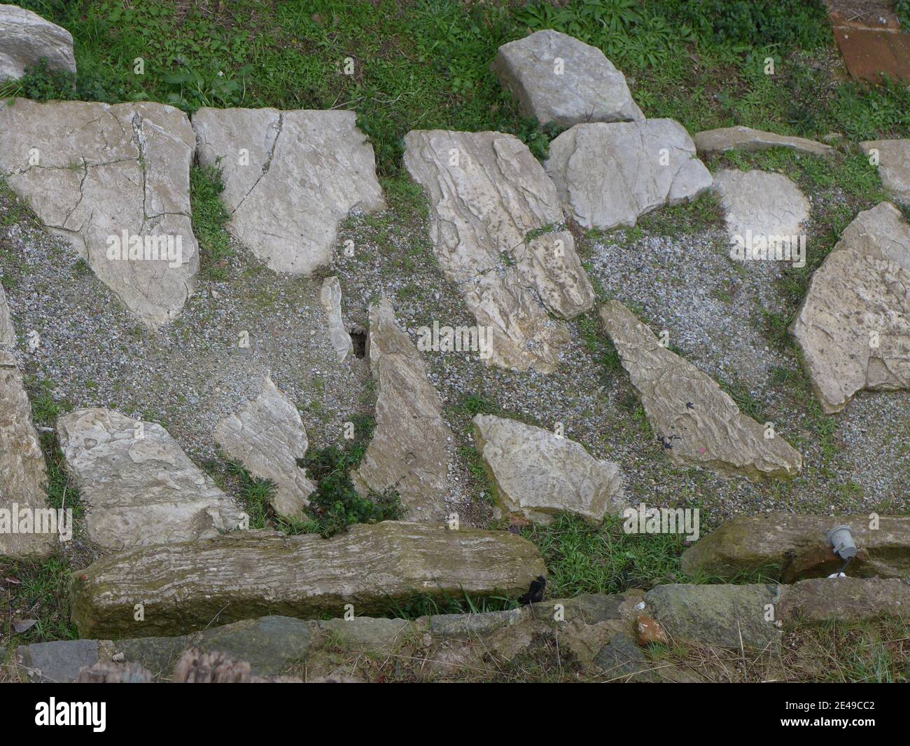 Ancient Roman Byzantine forum with arcade in Thessaloniki, Greece Stock ...