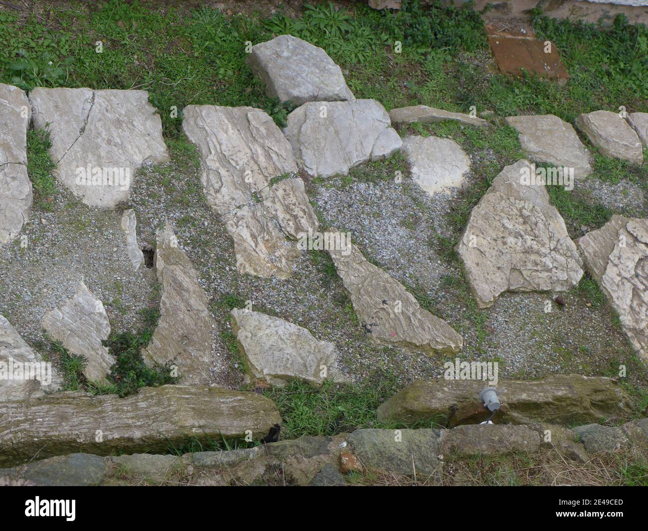 Ancient Roman Byzantine forum with arcade in Thessaloniki, Greece Stock ...