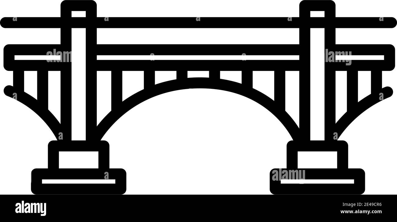 Vector bridge icon. Various bridges, outline icon. Line with editable ...