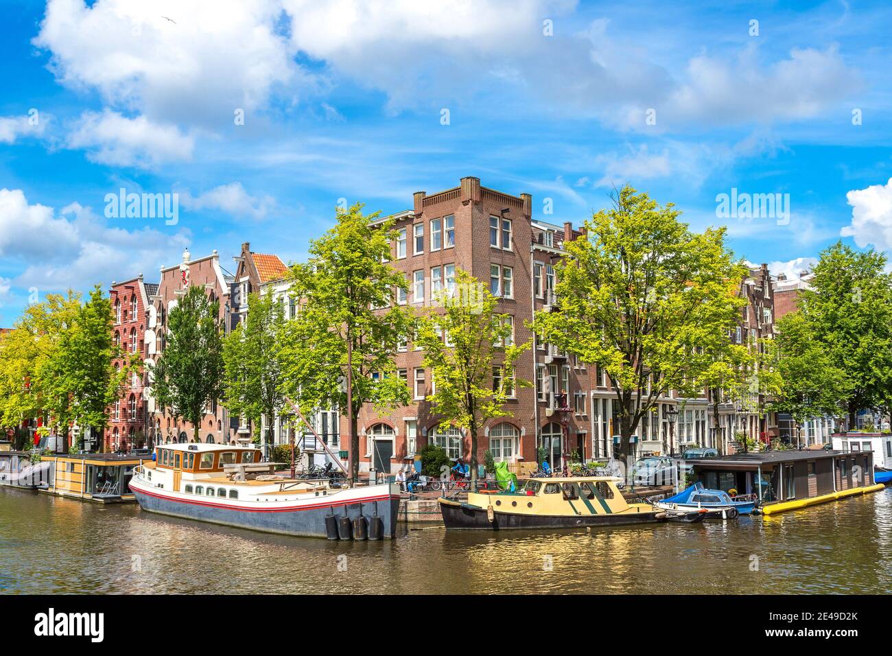 Canals of Amsterdam. Amsterdam is the capital and most populous city of the Netherlands Stock ...