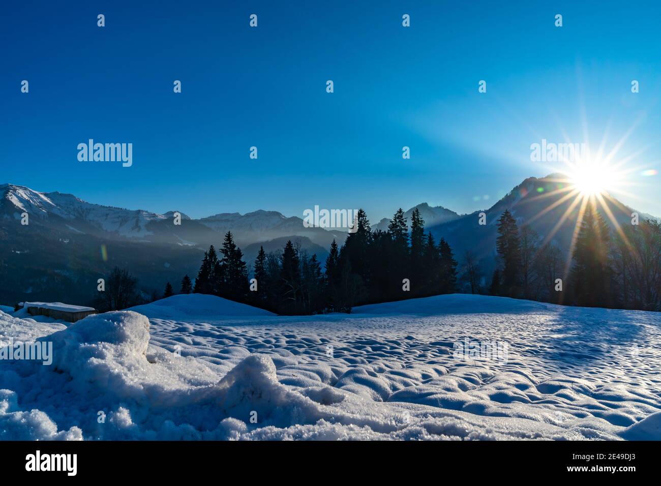Snow covered meadows hi-res stock photography and images - Alamy