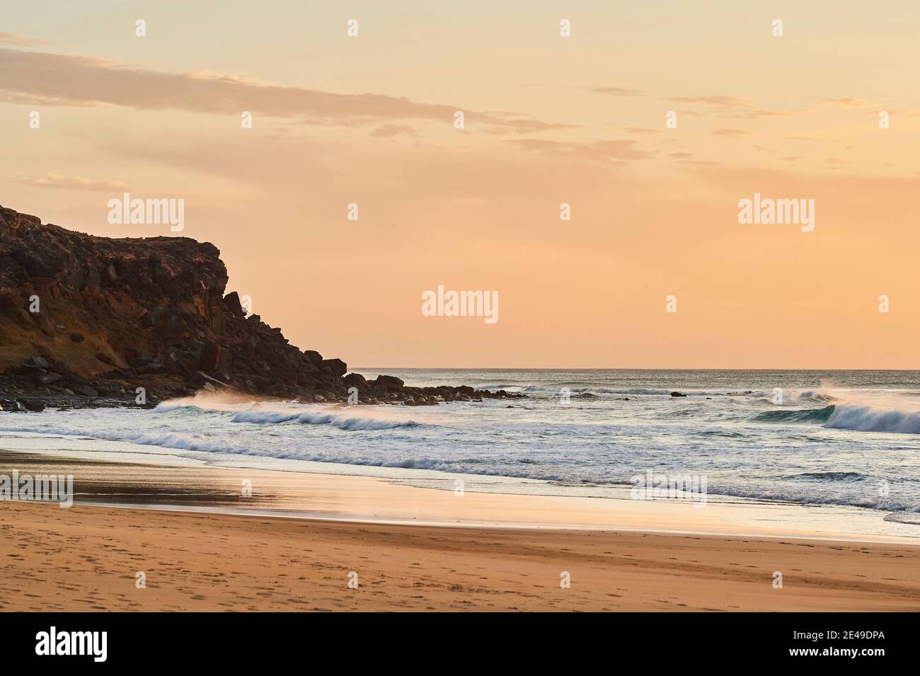Playa del Castillo beach at sunset, Playa del Aljibe de la Cueva ...