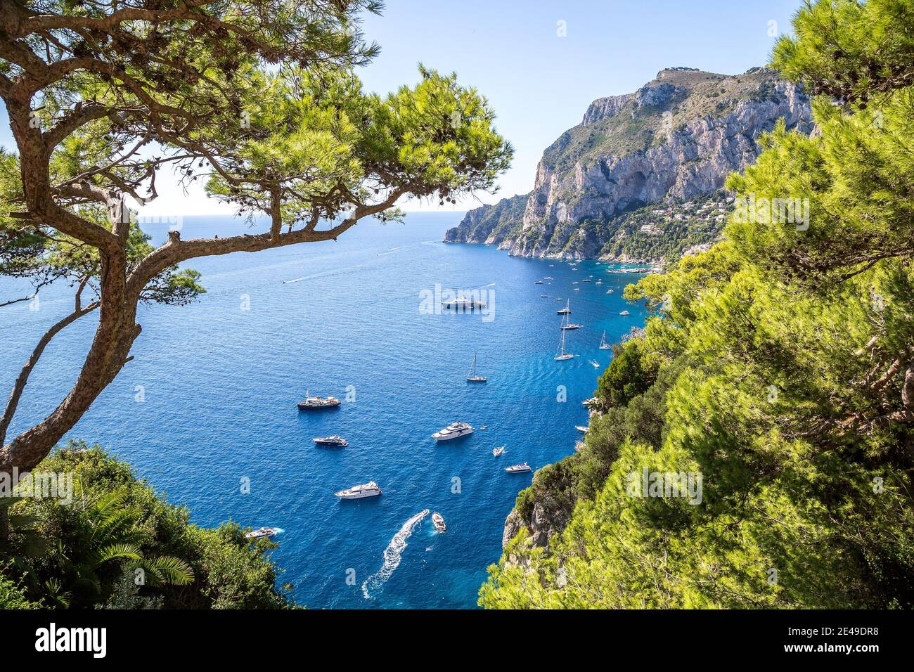 Capri island in a beautiful summer day in Italy Stock Photo - Alamy