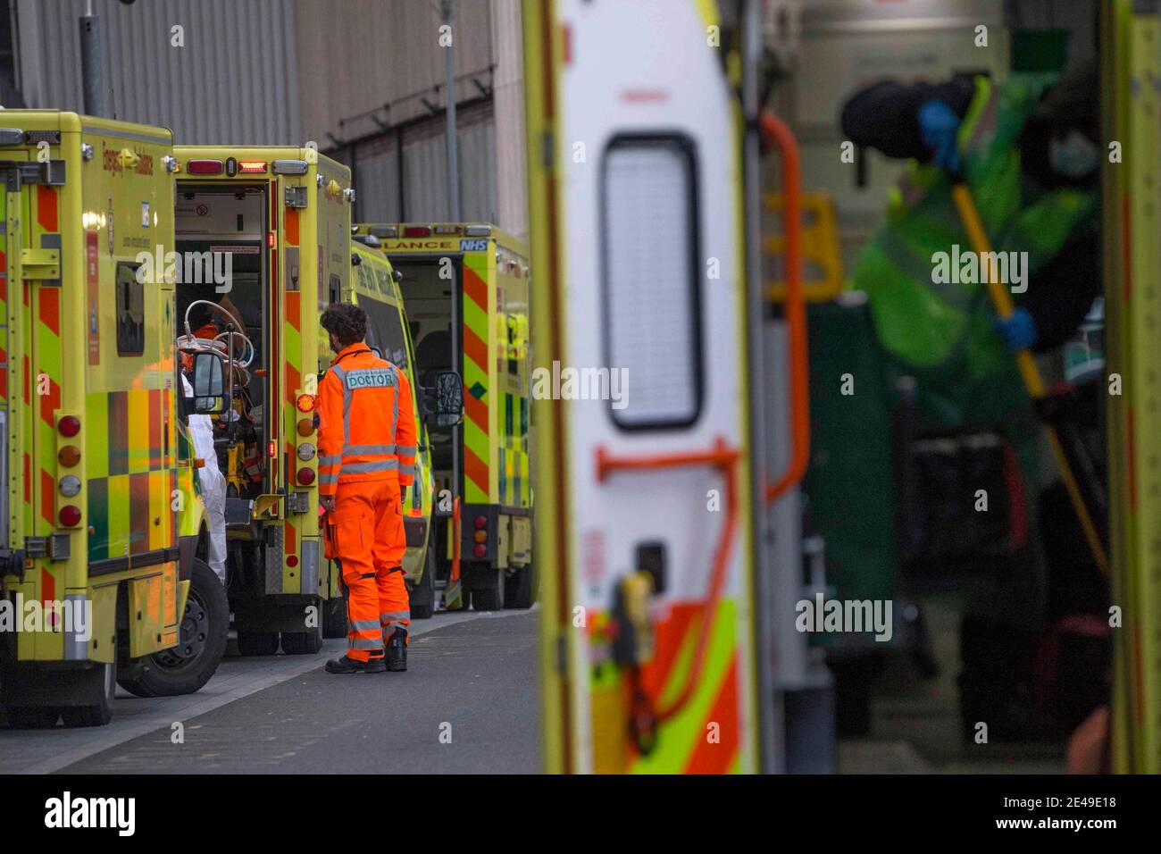 London, UK. 22nd Jan, 2021. A patient arrives at the Royal London ...
