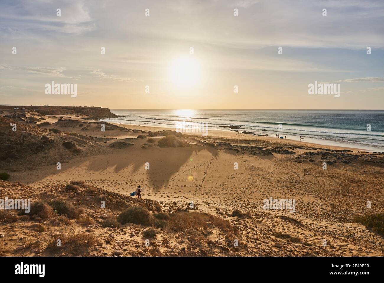 Playa del Castillo beach at sunset, Playa del Aljibe de la Cueva ...