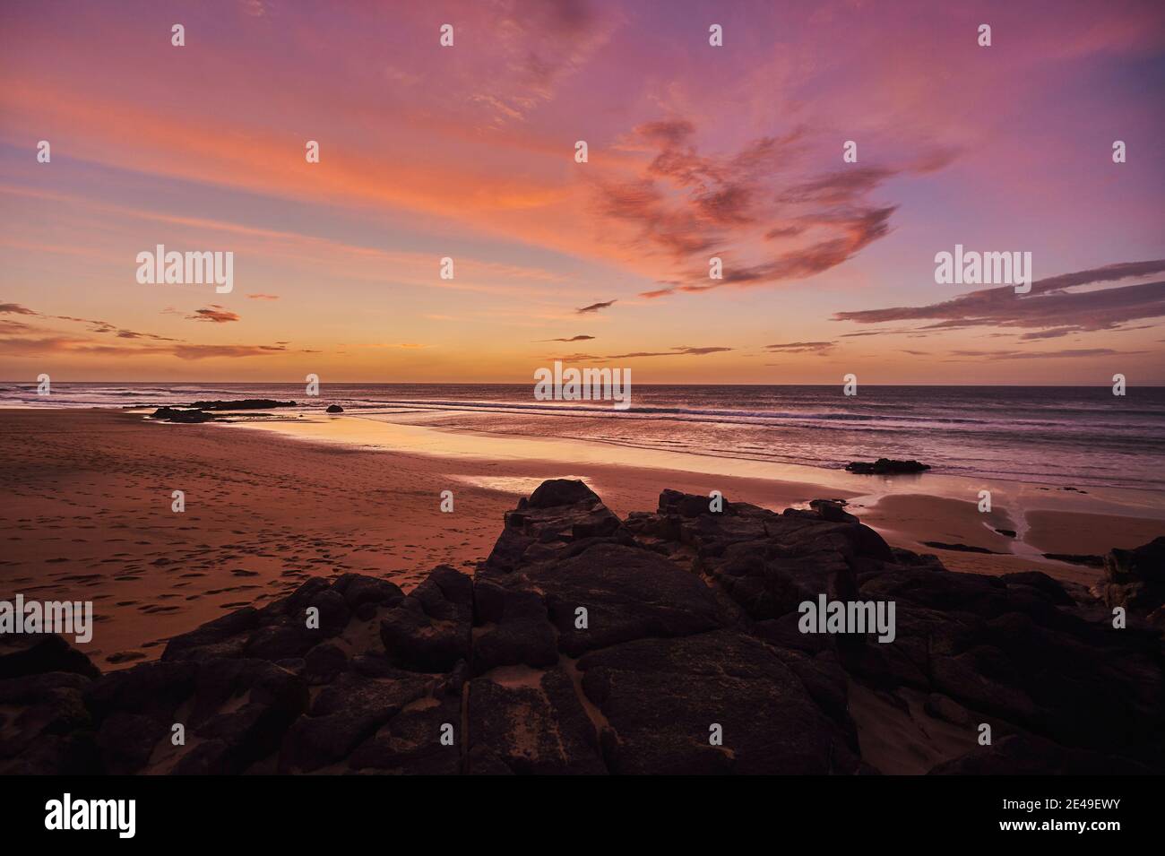 Playa del Castillo beach at sunset, Playa del Aljibe de la Cueva ...