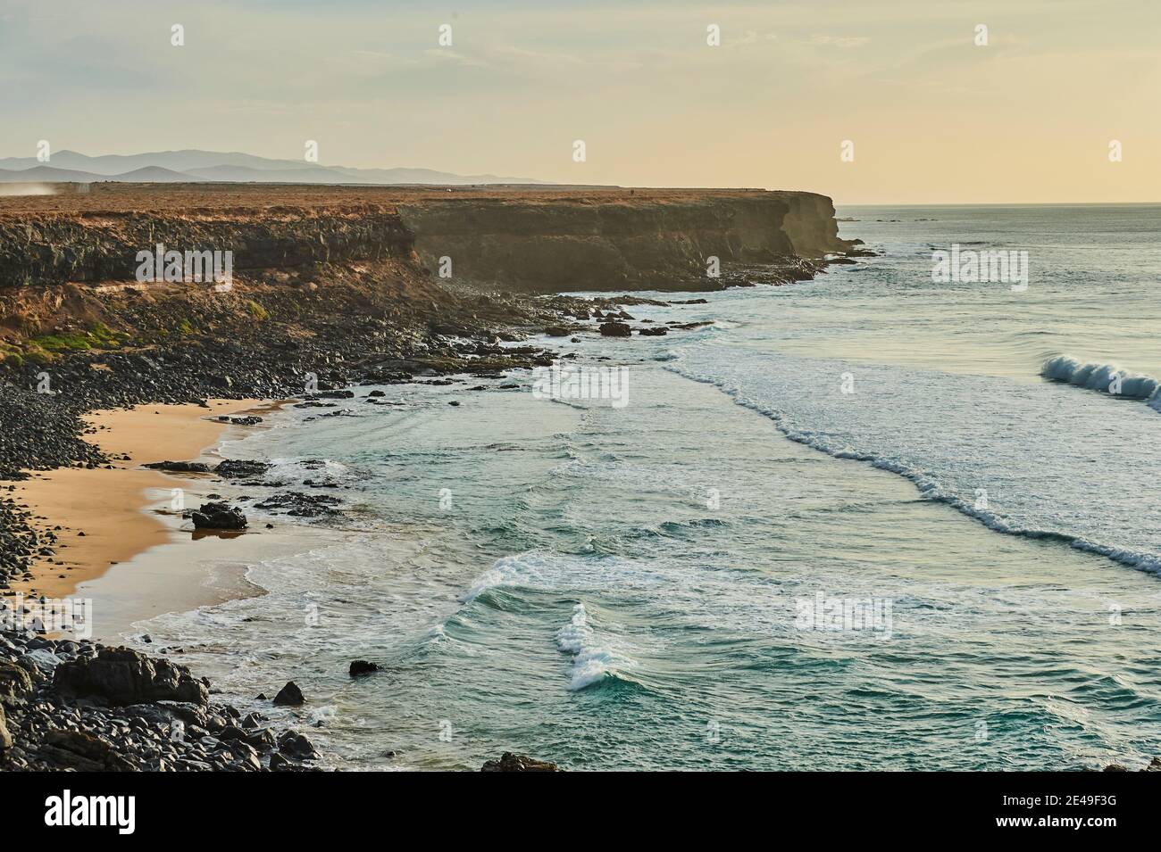 Playa del Castillo beach at sunset, Playa del Aljibe de la Cueva ...