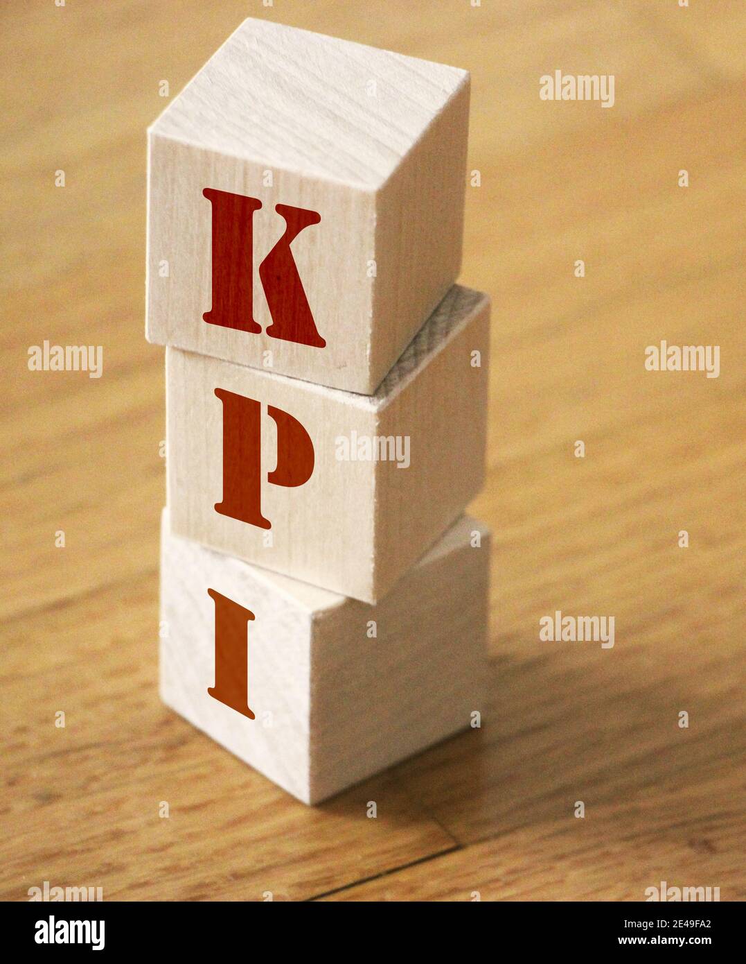 KPI Word Written In Wooden Blocks. Key Performance Indicator Business ...