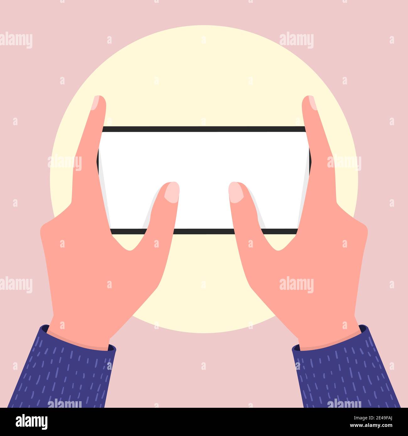 Man showing phone mockup Stock Vector Images - Alamy
