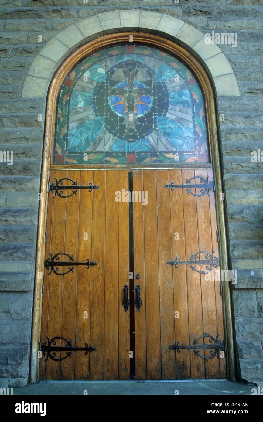 St James Lutheran Church door, Portland, Oregon Stock Photo - Alamy