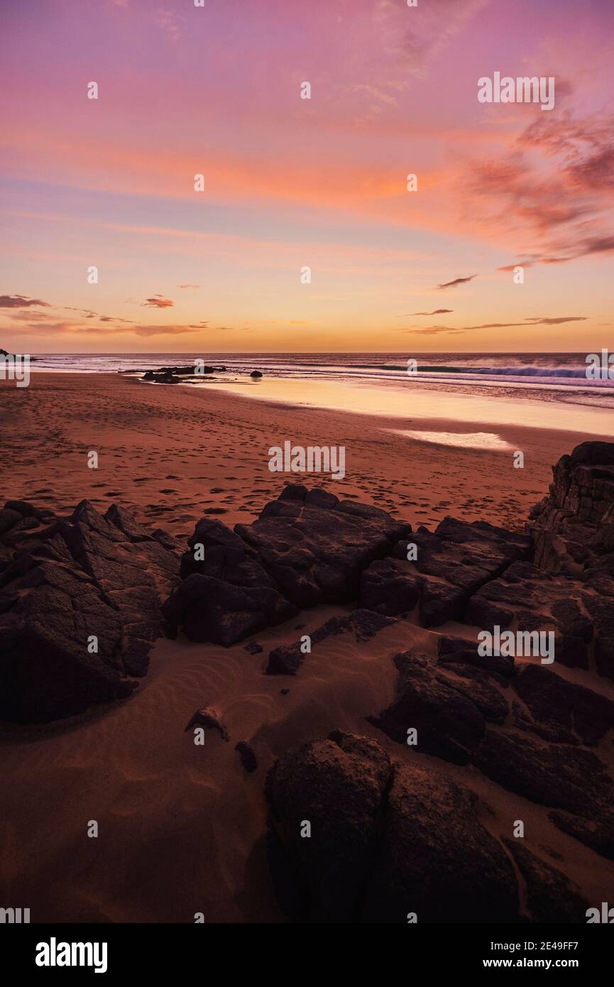 Playa del Castillo beach at sunset, Playa del Aljibe de la Cueva ...
