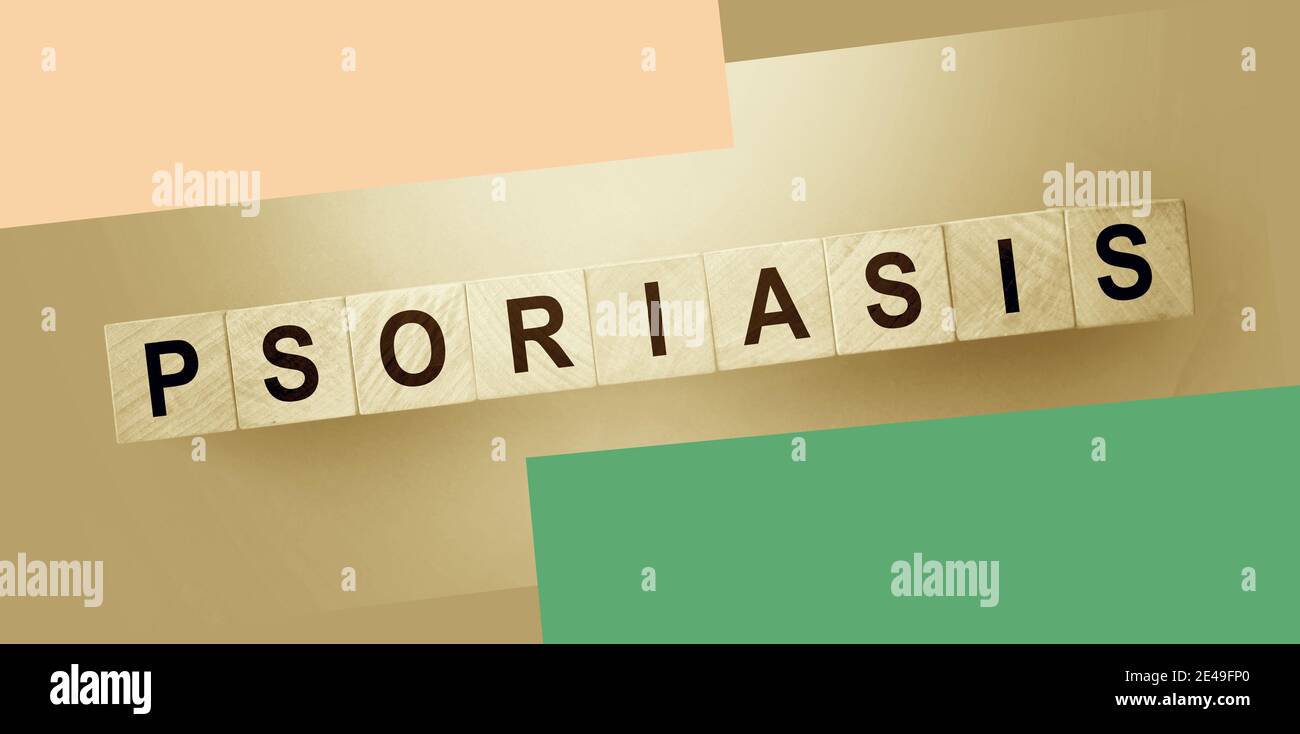 Psoriasis Word Written In Wooden Cubes. Healthcare concept Stock Photo ...