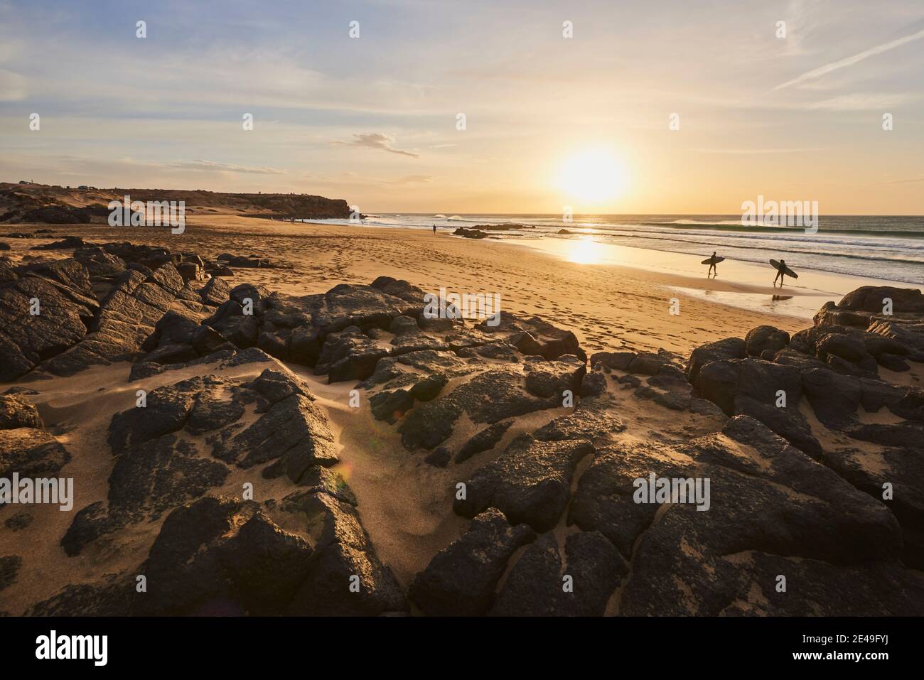 Playa del Castillo beach at sunset, Playa del Aljibe de la Cueva ...