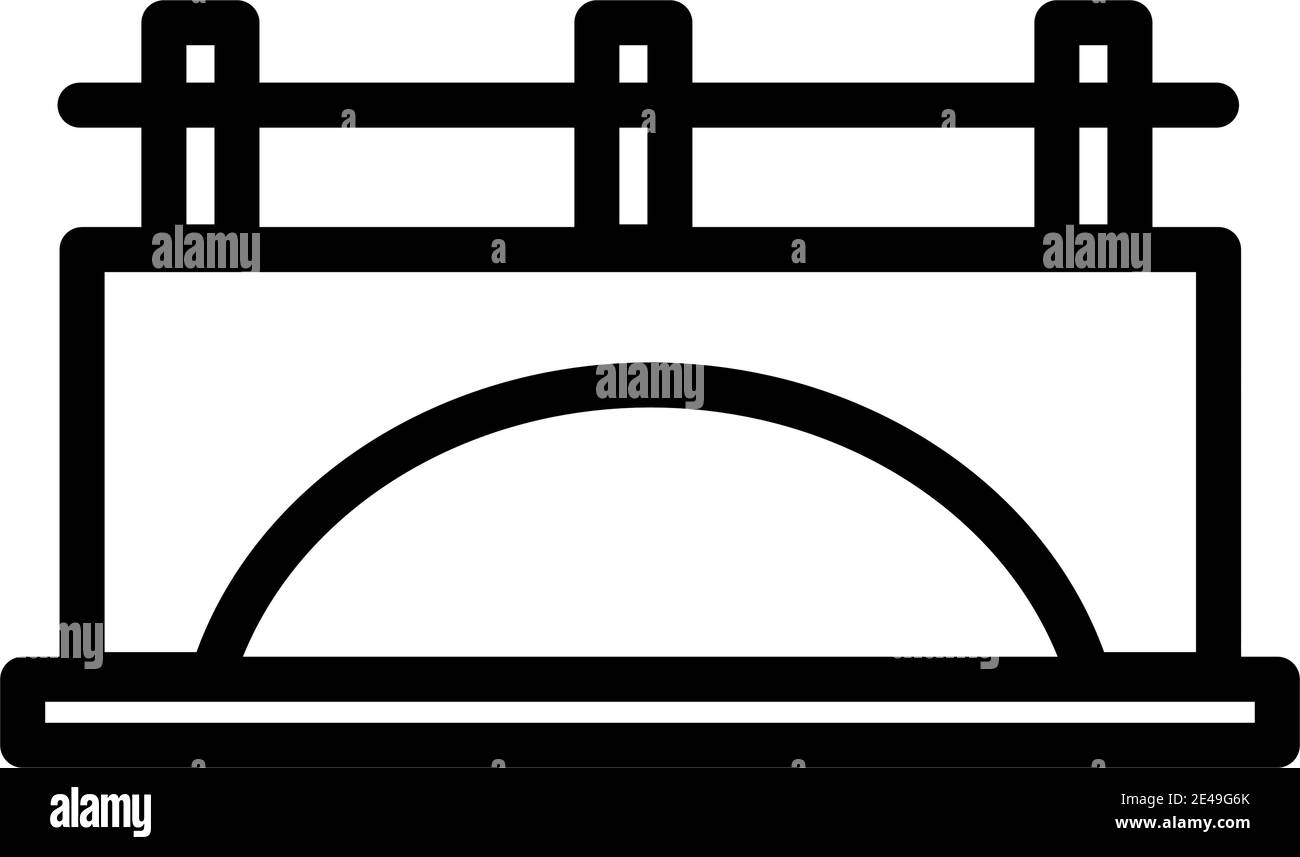 Vector bridge icon. Various bridges, outline icon. Line with editable ...