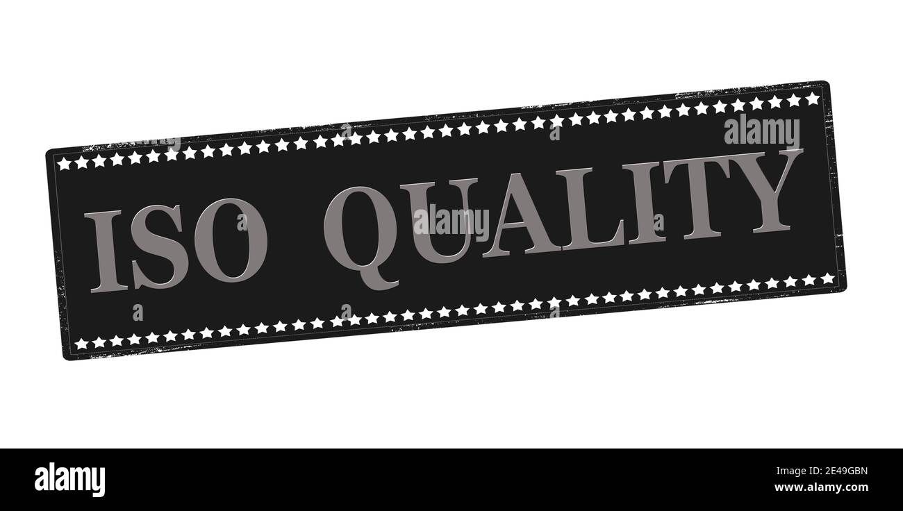 Rubber stamp with text ISO quality inside, vector illustration Stock ...