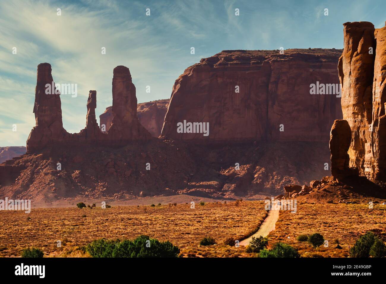 Beautiful Sunset at Monument Valley, Utah - USA Stock Photo - Alamy
