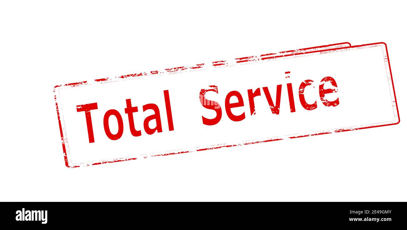 Rubber stamp with text total service inside, vector illustration Stock ...