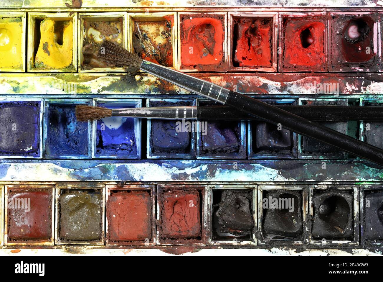 Watercolour set paintbrush hi-res stock photography and images - Alamy