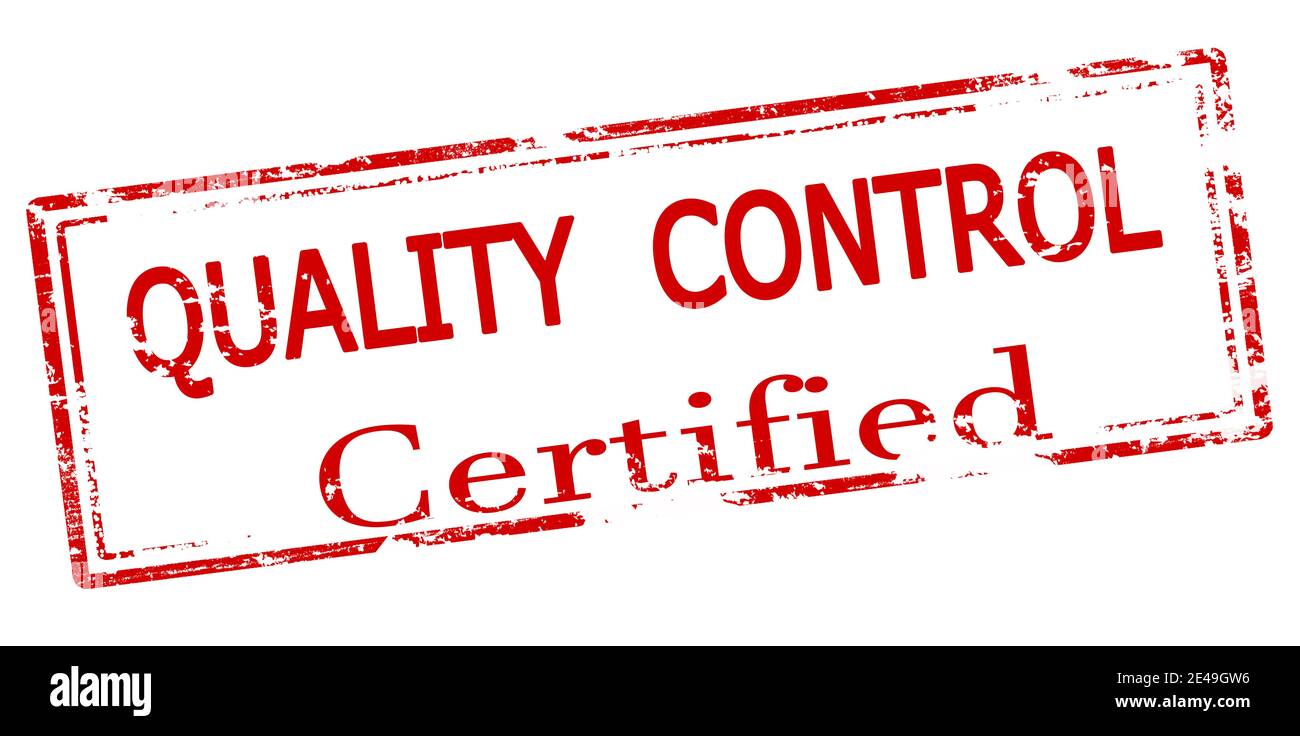 Rubber stamp with text quality control certified inside, vector ...