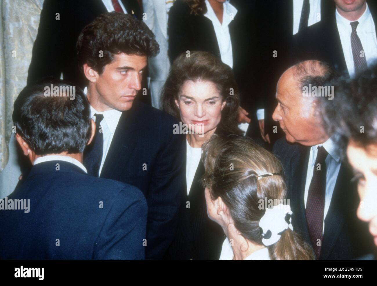 John Kennedy Jr., Jacqueline Kennedy and Maurice Tempelsman, 1990 ...