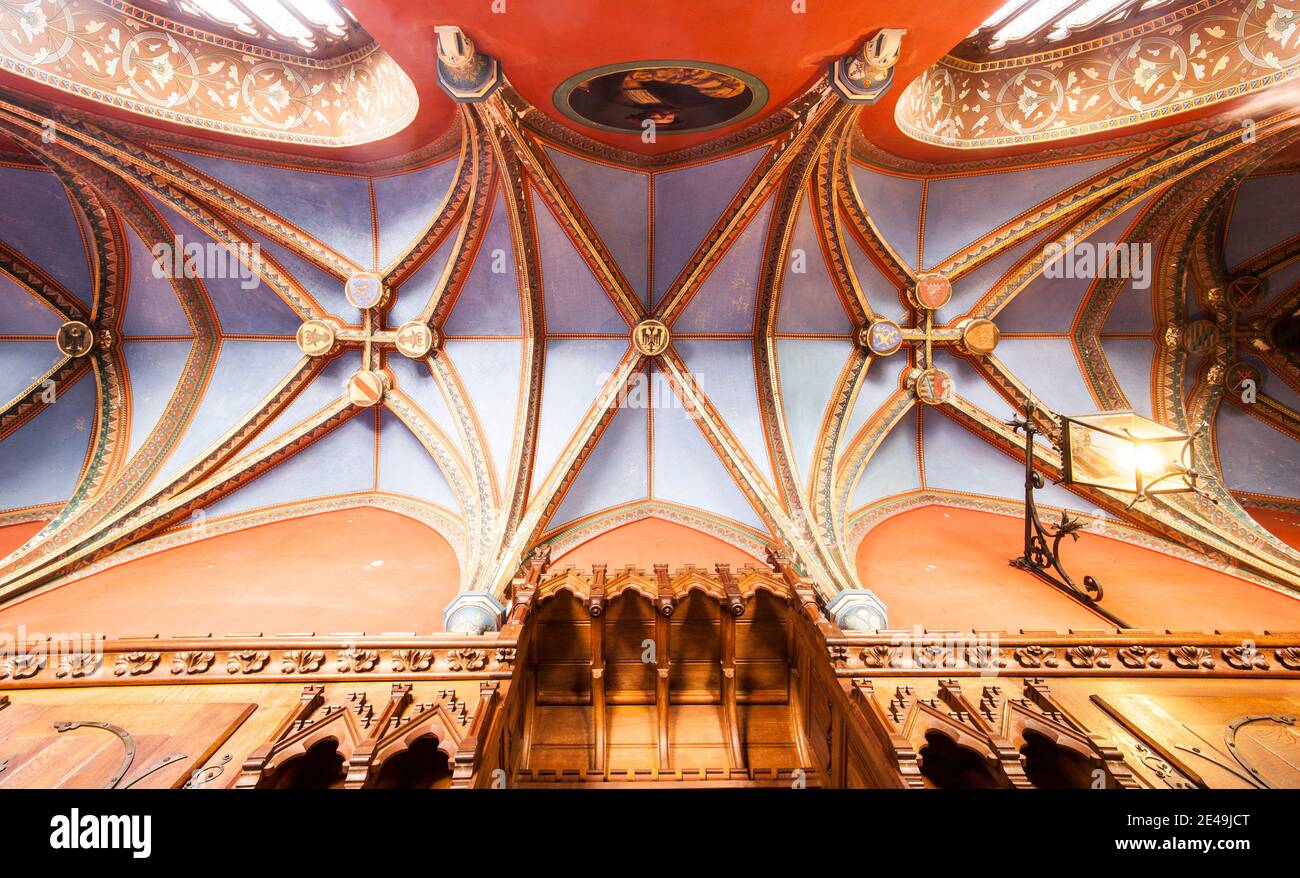 Aisle, Marienburg Castle, Hanover Region, Lower Saxony Stock Photo - Alamy