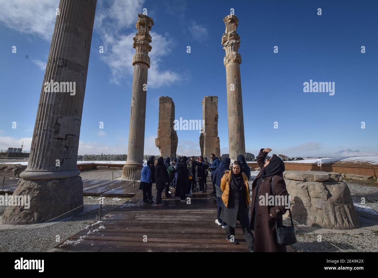 Iran, Persepolis archeological site. Ruins of Persepolis Stock Photo ...