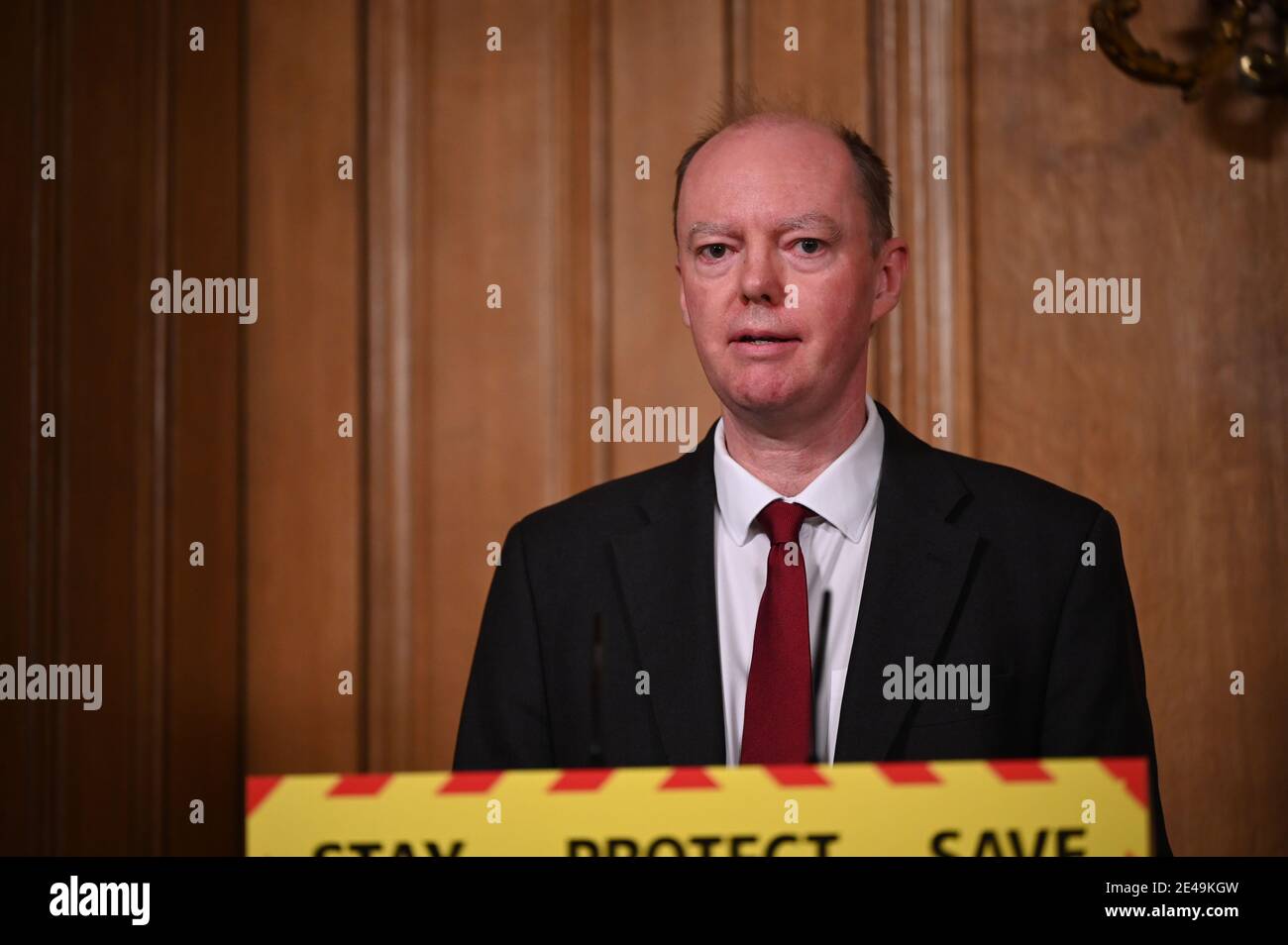 Chief Medical Officer Professor Chris Whitty during a media briefing in ...